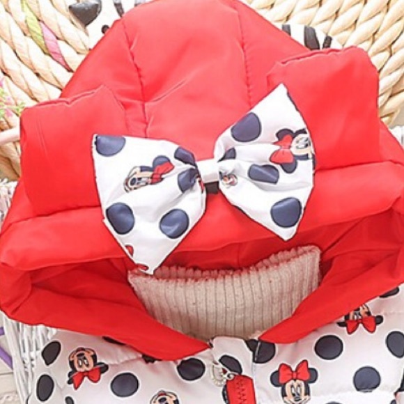 Boutique | Jackets & Coats | Polka Dot Minnie Mouse Hooded Winter ...